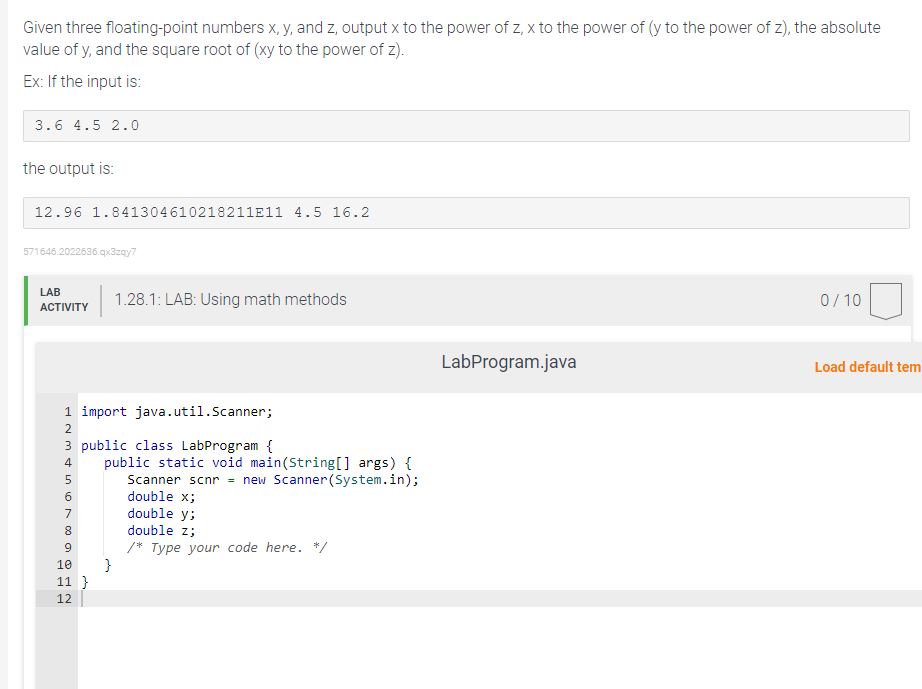 Solved Given three floating-point numbers x,y, ﻿and z, | Chegg.com