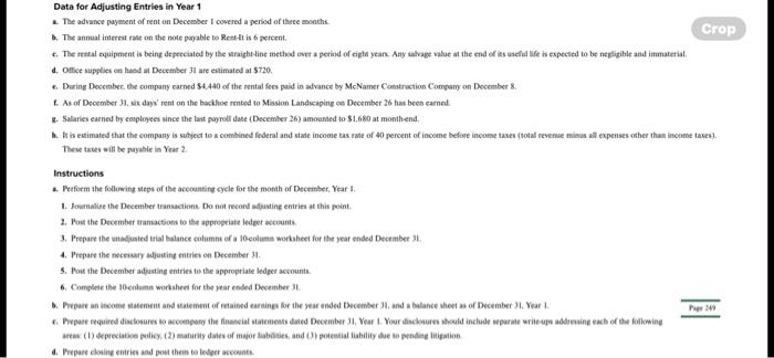 Solved A COMPREHENSIVE ACCOUNTING CYCLE PROBLEM and taking | Chegg.com
