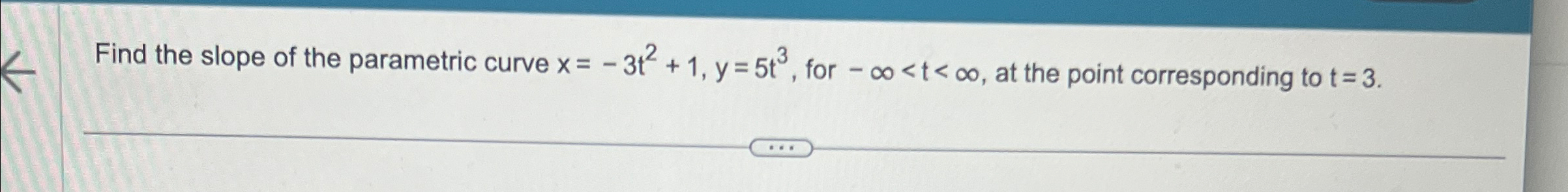 Solved Find the slope of the parametric curve | Chegg.com