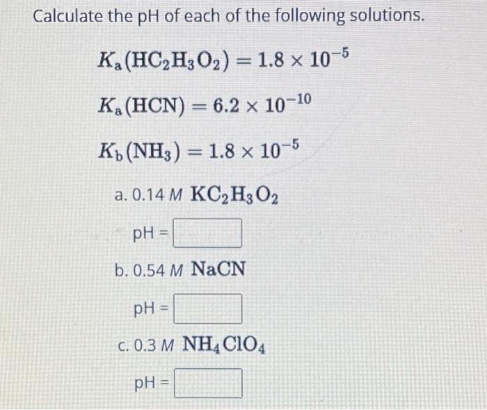 Solved Calculate the pH of a 5.3×10−4M solution of HClO4, a | Chegg.com