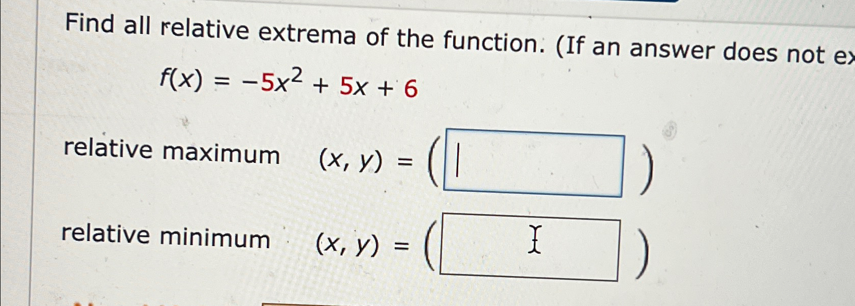 Solved Find all relative extrema of the function. (If an | Chegg.com