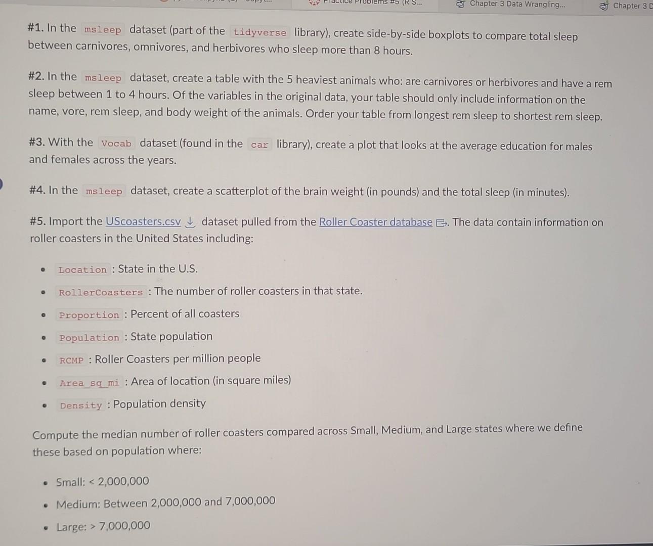 Solved use R skills R studio, answer all the question step | Chegg.com