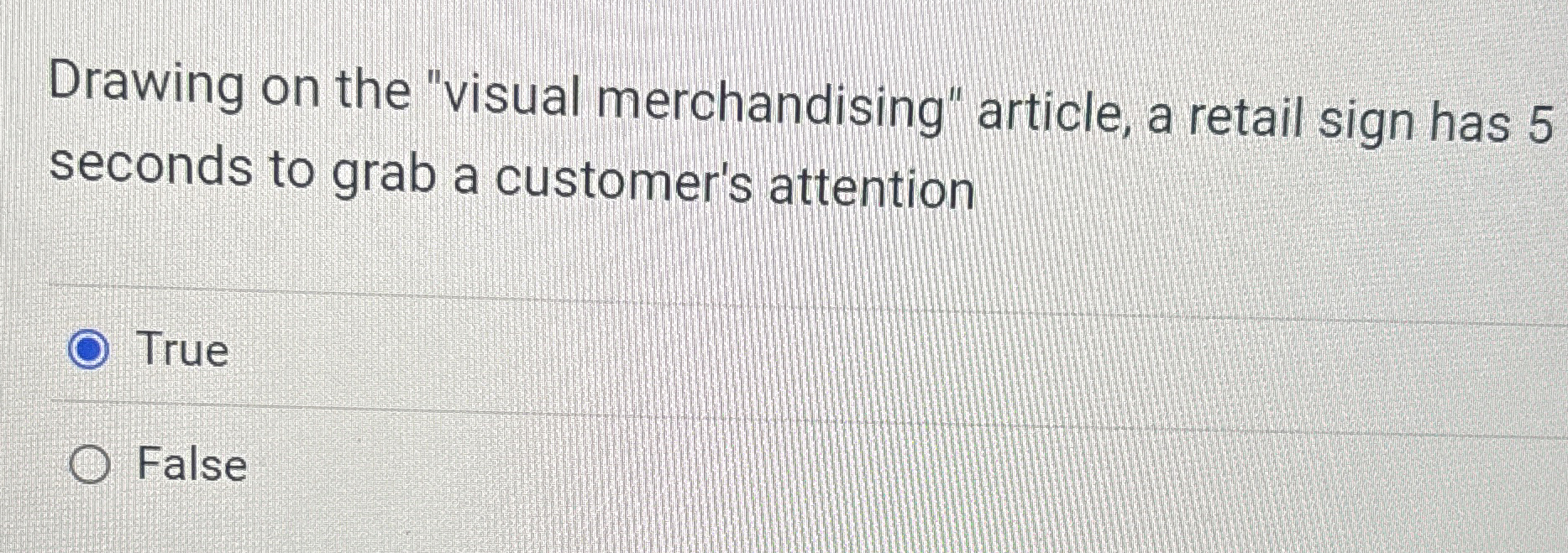 Solved Drawing on the "visual merchandising" article, a | Chegg.com