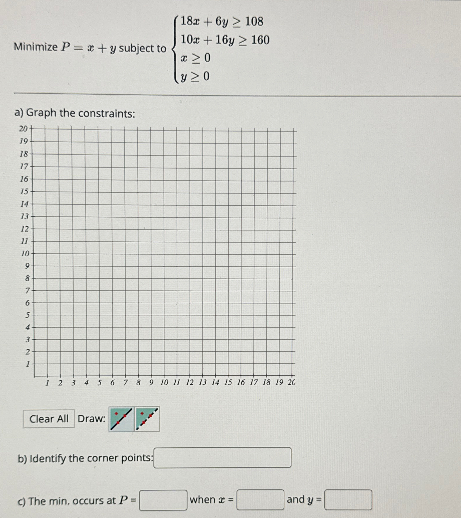 Solved Minimize P=x+y ﻿subject to | Chegg.com