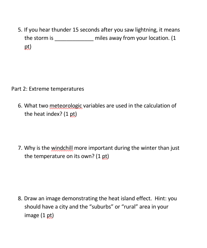 Solved Natural Hazards Module 8-Precipitation, Lightning and | Chegg.com