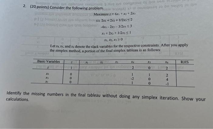 Solved Consider the following problem. GM SCF) Coleo pe sa | Chegg.com
