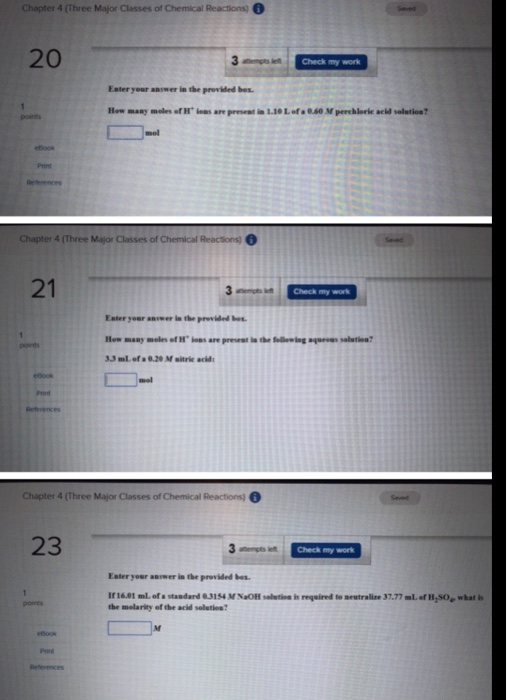 Solved Chapter 4 (Three Major Classes of Chemical Reactions) | Chegg.com