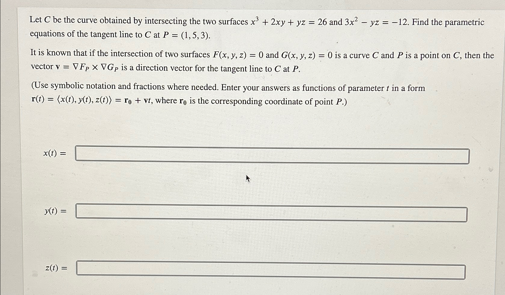 Solved Let C ﻿be the curve obtained by intersecting the two | Chegg.com