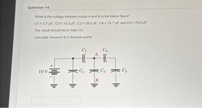 Solved What is the voltage between nodes A and B in the | Chegg.com