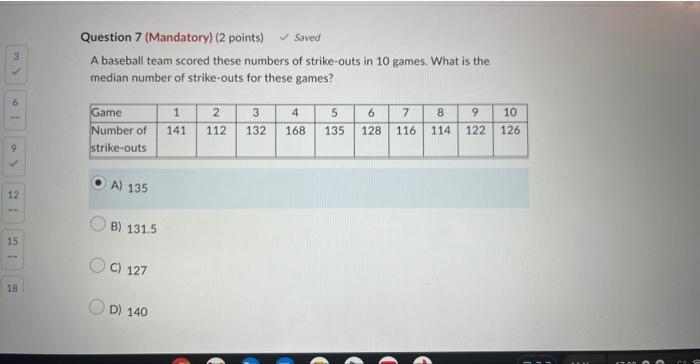 Solved Question 7 (Mandatory) (2 points) Saved A baseball | Chegg.com