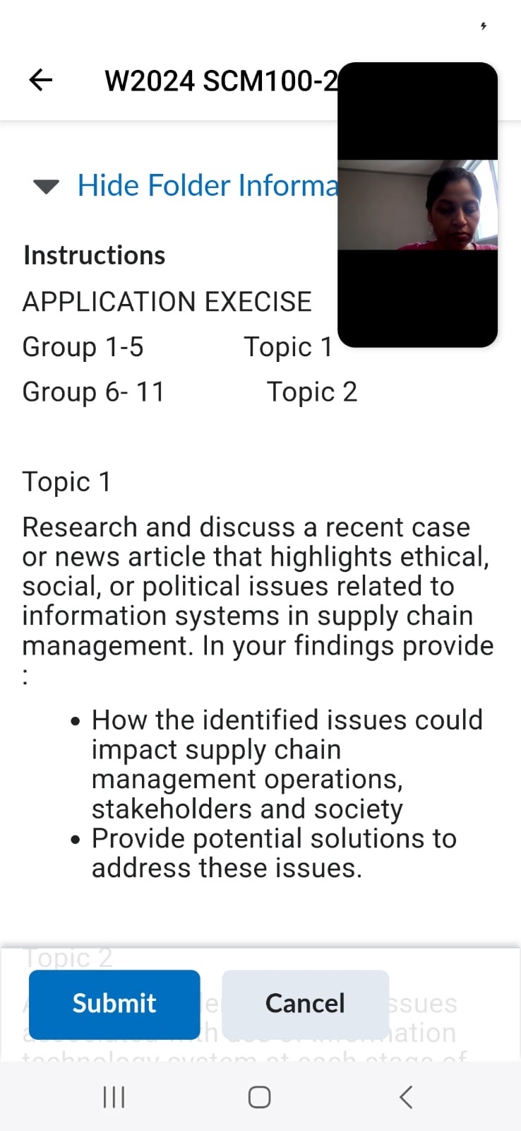 Solved larr, W2024 ﻿SCM100-2Hide Folder | Chegg.com