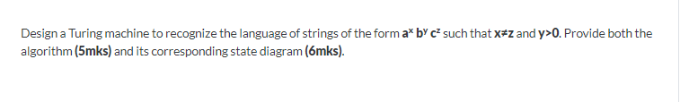 Solved Design a Turing machine to recognize the language of | Chegg.com