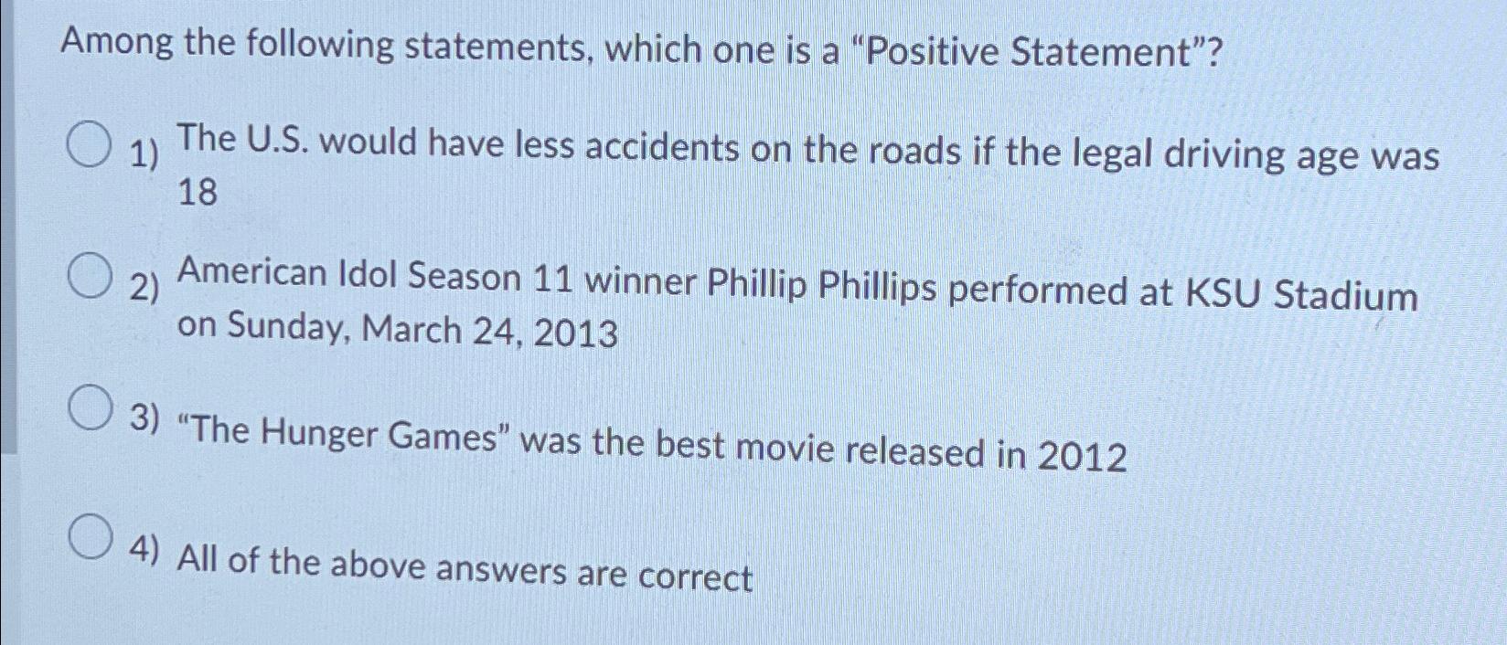 Solved Among the following statements, which one is a | Chegg.com