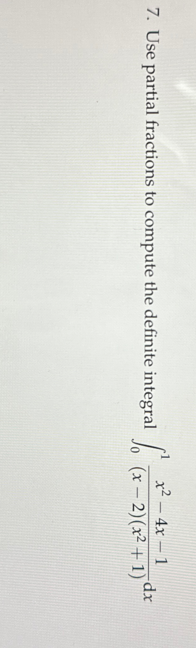 Solved Use partial fractions to compute the definite | Chegg.com