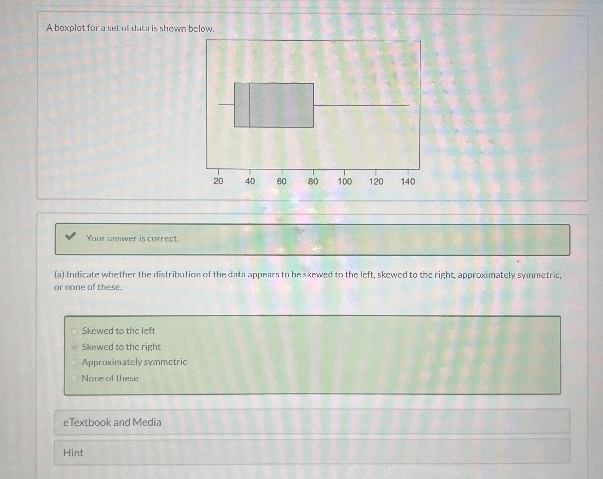 A boxplot for a set of data is shown below.Your | Chegg.com