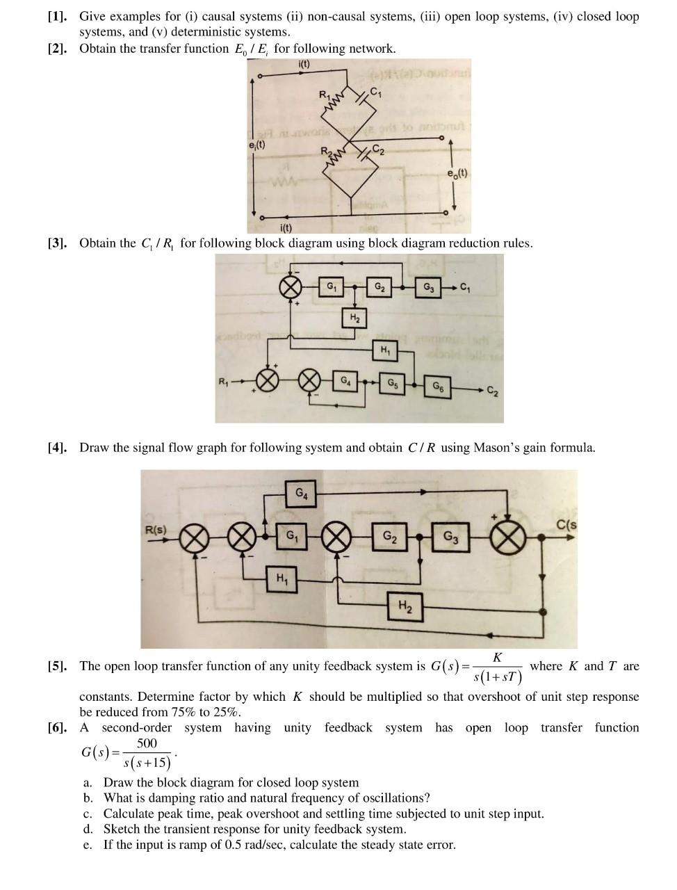 Solved [1]. Give examples for (i) causal systems (ii) | Chegg.com