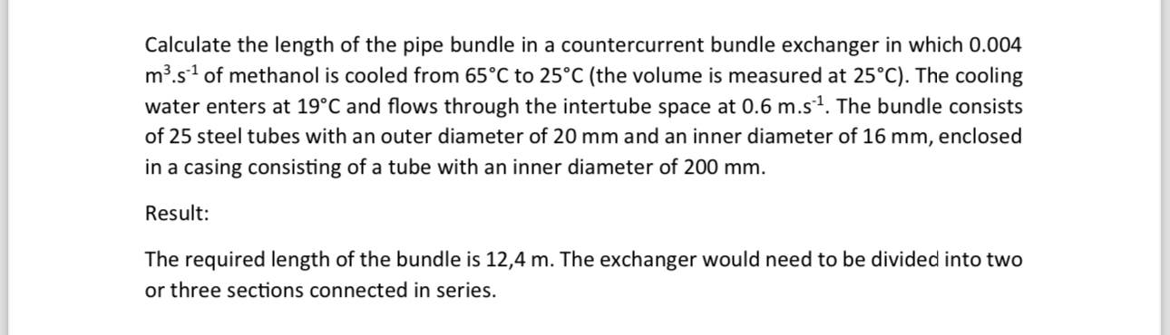 Solved Calculate the length of the pipe bundle in a | Chegg.com