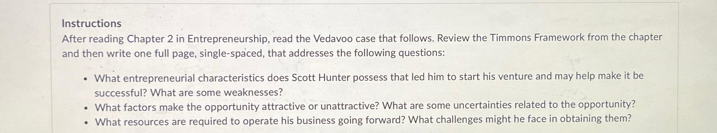 Solved InstructionsAfter reading Chapter 2 ﻿in | Chegg.com