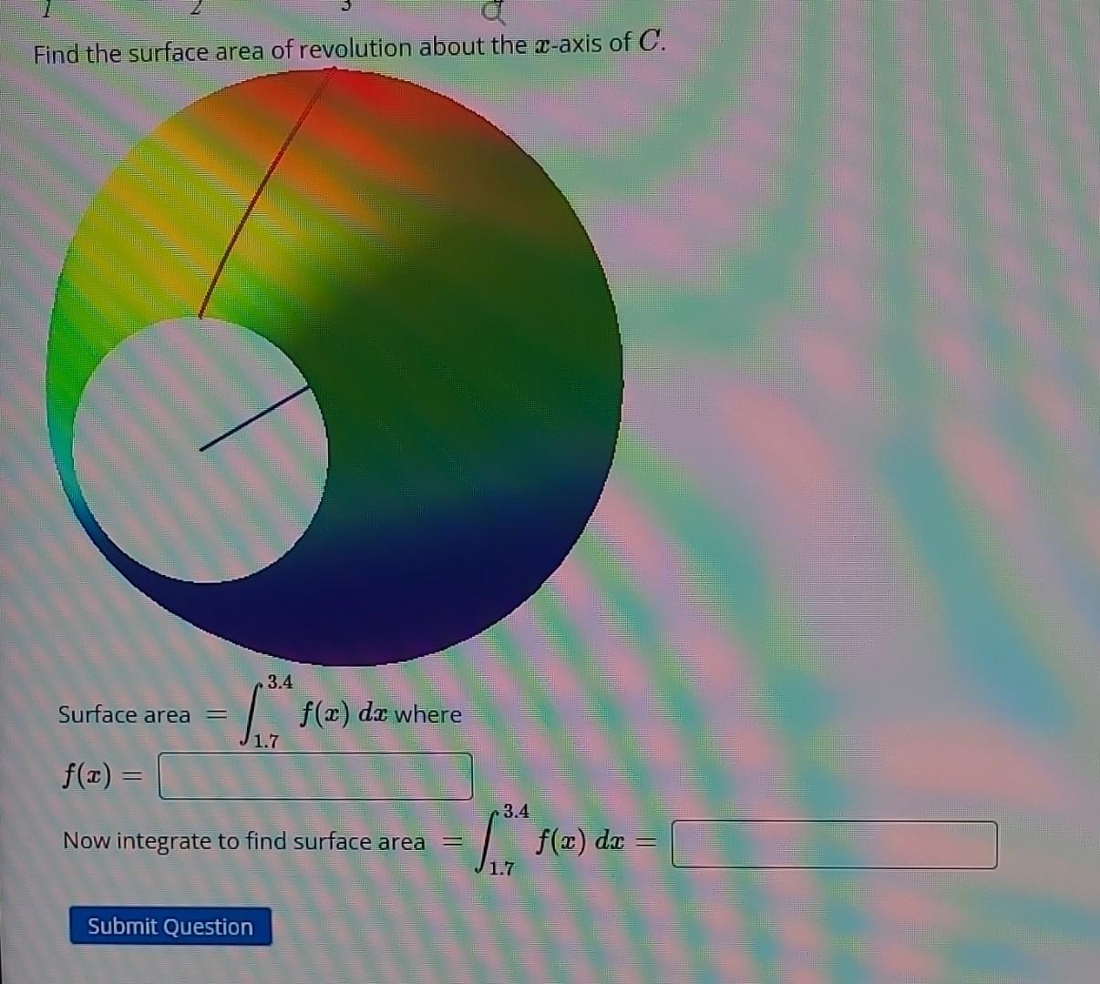 Solved Let C be the curve y=5x for 1.7≤x≤3.4. Find the | Chegg.com