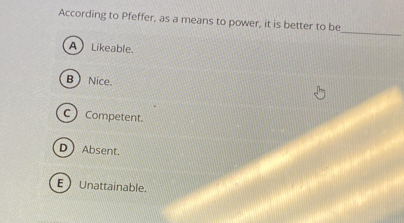 Solved According to Pfeffer, as a means to power, it is | Chegg.com