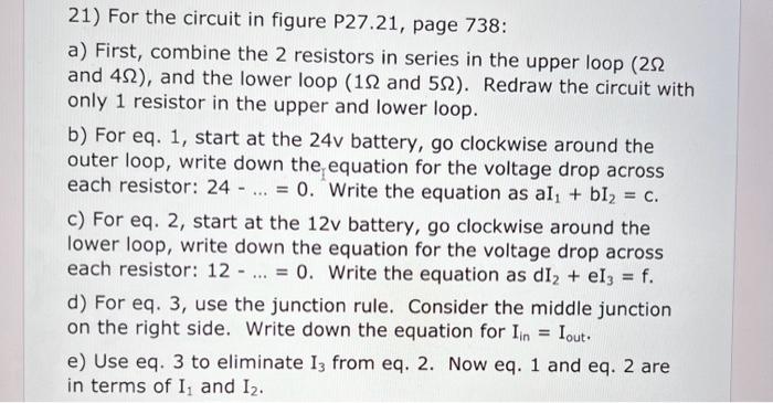 Solved Figure P27.2121) For the circuit in figure P27.21, | Chegg.com