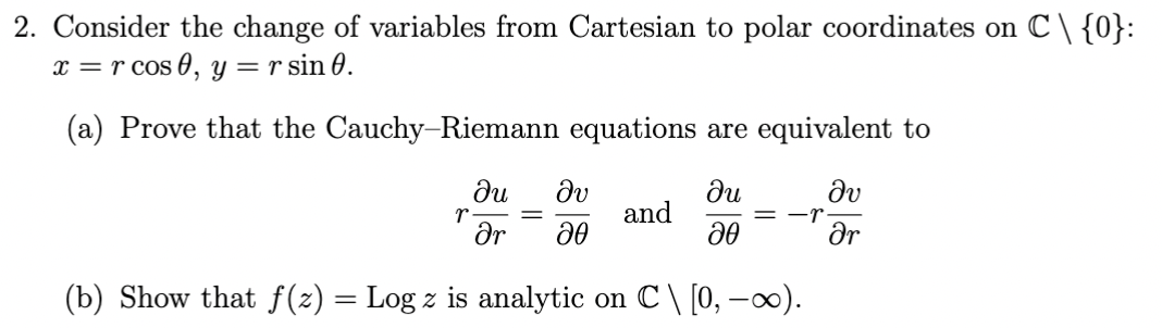 Solved Consider the change of variables from Cartesian to | Chegg.com