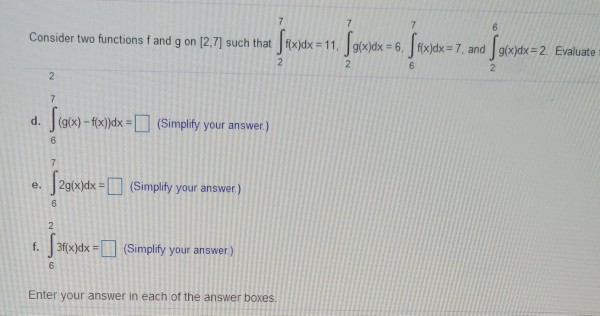 Solved 7 Consider two functions f and gon (2.7] such that | Chegg.com