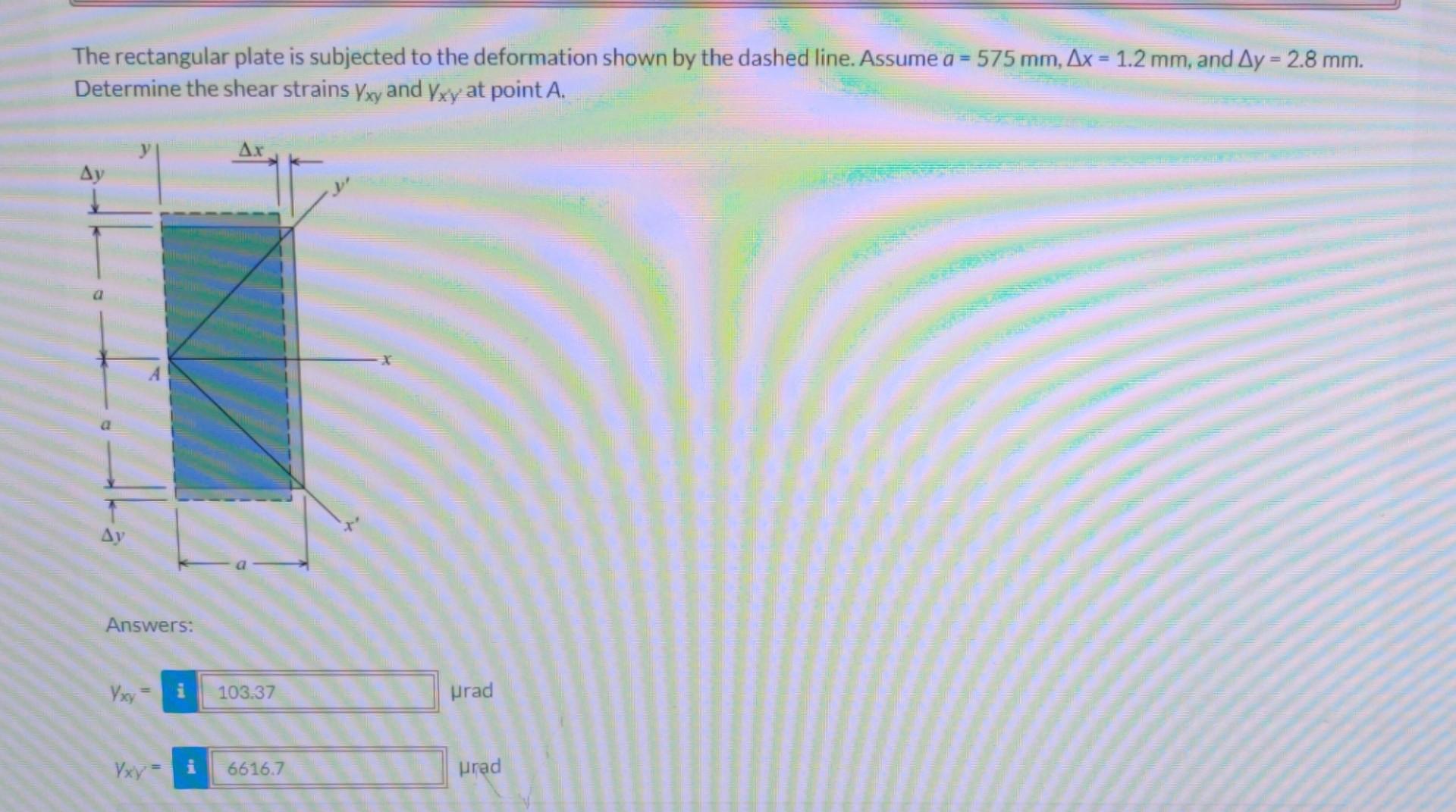 Solved The rectangular plate is subjected to the deformation | Chegg.com