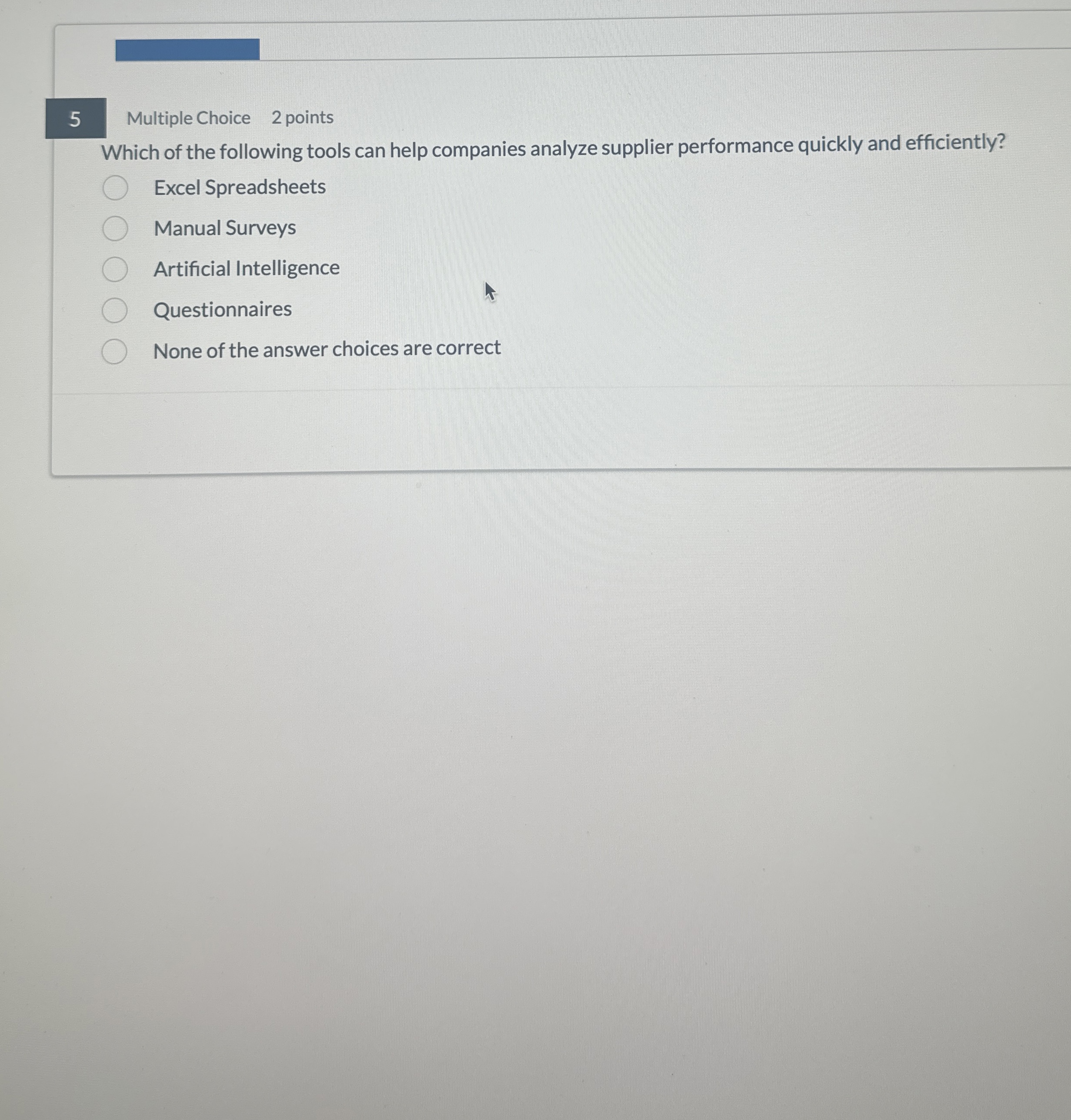 Solved 5Multiple Choice2 ﻿pointsWhich of the following tools | Chegg.com