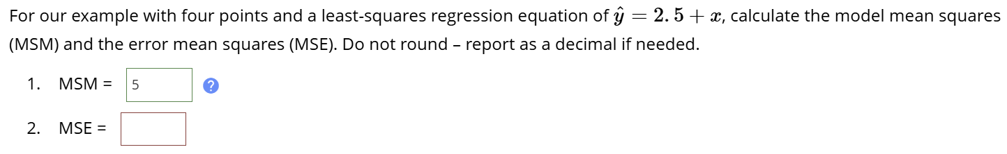 Solved For our example with four points and a least-squares | Chegg.com