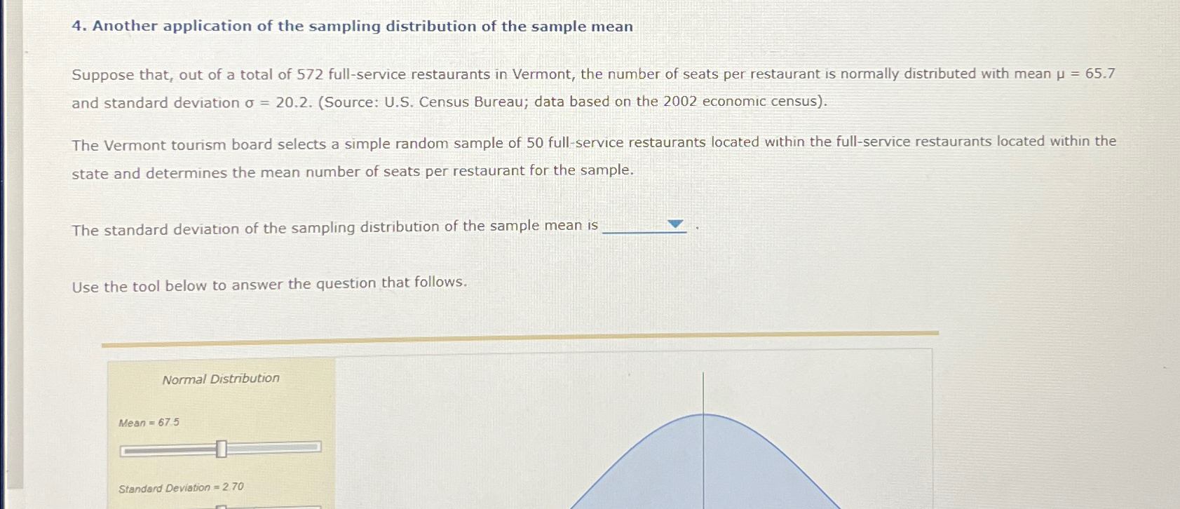 Solved Another application of the sampling distribution of | Chegg.com
