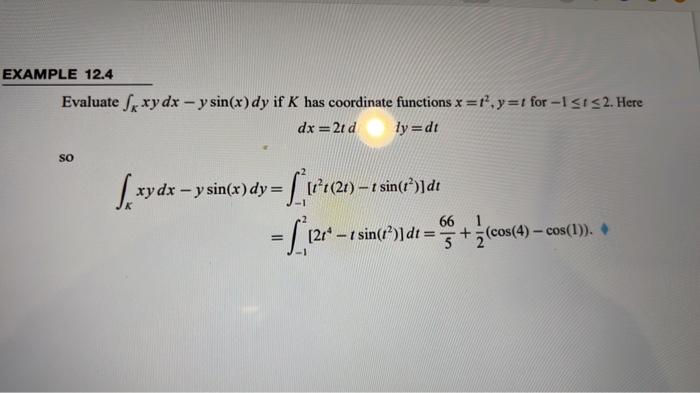 Solved Example 124 Evaluate Fxy Dx Y Sinx Dy If K Has 
