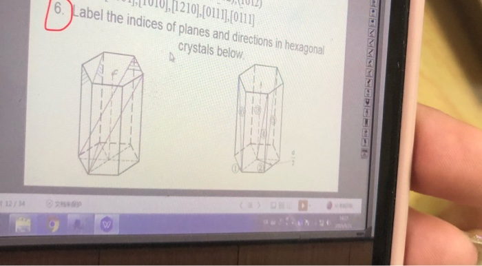 Solved 1210],(01111(0111 6 Label the indices of planes and | Chegg.com
