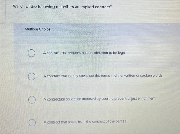 Solved Which is not an element of a valid acceptance? | Chegg.com
