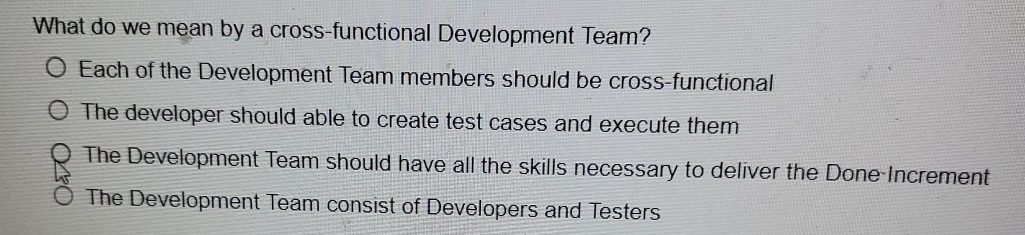 Solved What do we mean by a cross-functional Development | Chegg.com