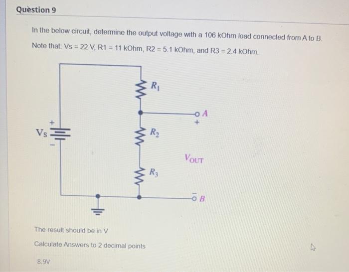 Solved In the below circuit, determine the output voltage | Chegg.com