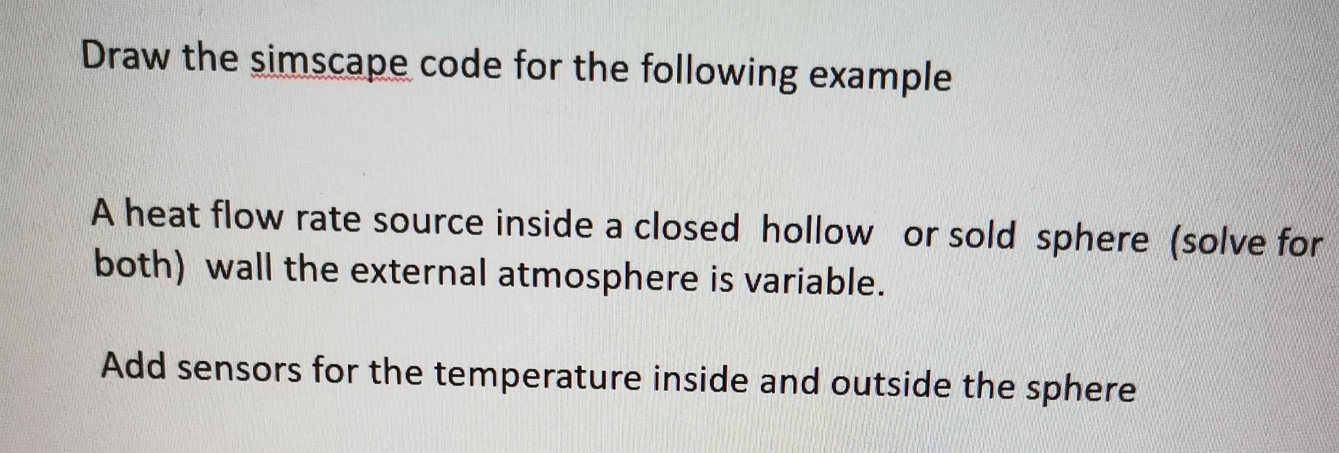 Draw the simscape code for the following example A | Chegg.com