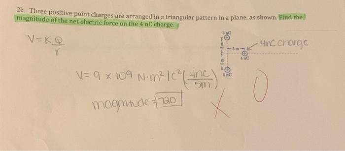 Solved 26. Three positive point charges are arranged in a | Chegg.com