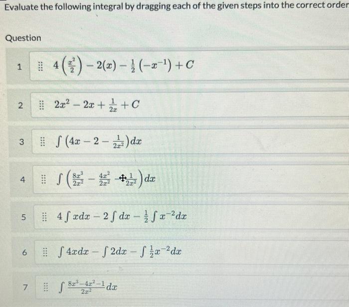 Solved Evaluate the following integral by dragging each of | Chegg.com