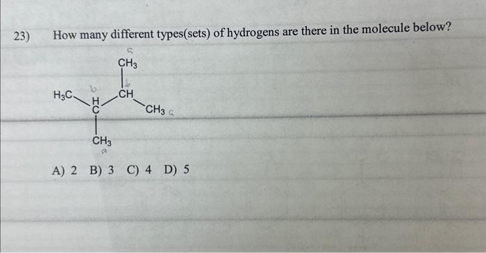 Solved how many different types of hydrogens are there in | Chegg.com