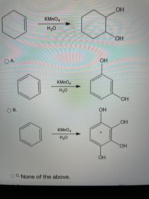 Solved when cyclohexene is treated with aqueous KMnO4 it | Chegg.com