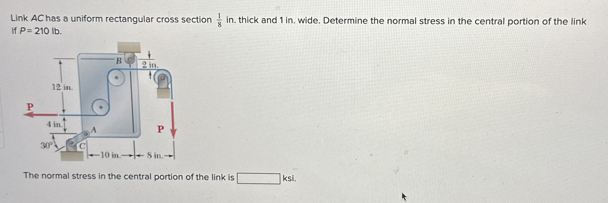 Solved Link AC ﻿has a uniform rectangular cross section 18 | Chegg.com