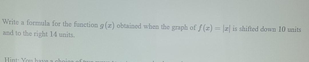 Solved Write a formula for the function g(2) obtained when | Chegg.com