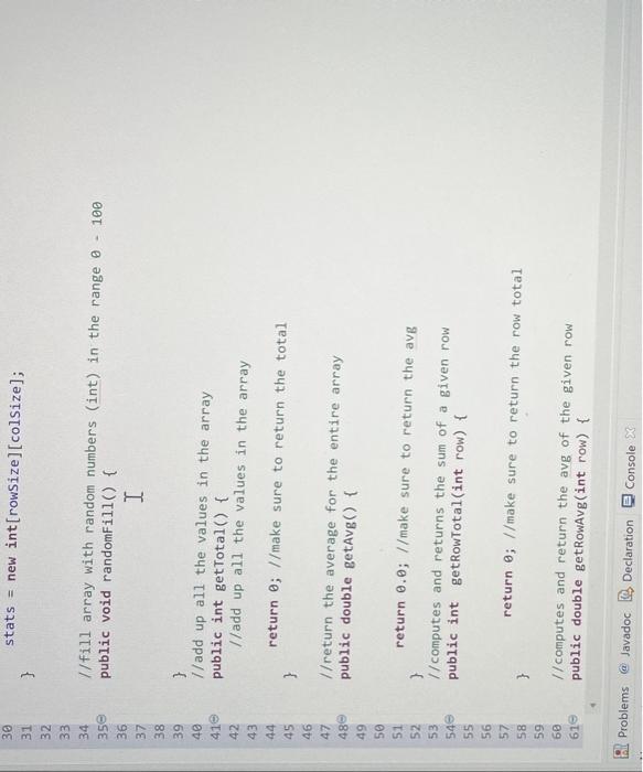 Solved CSC110AB Ch 7 Program 2: MultiStatsArray - using a 2D | Chegg.com