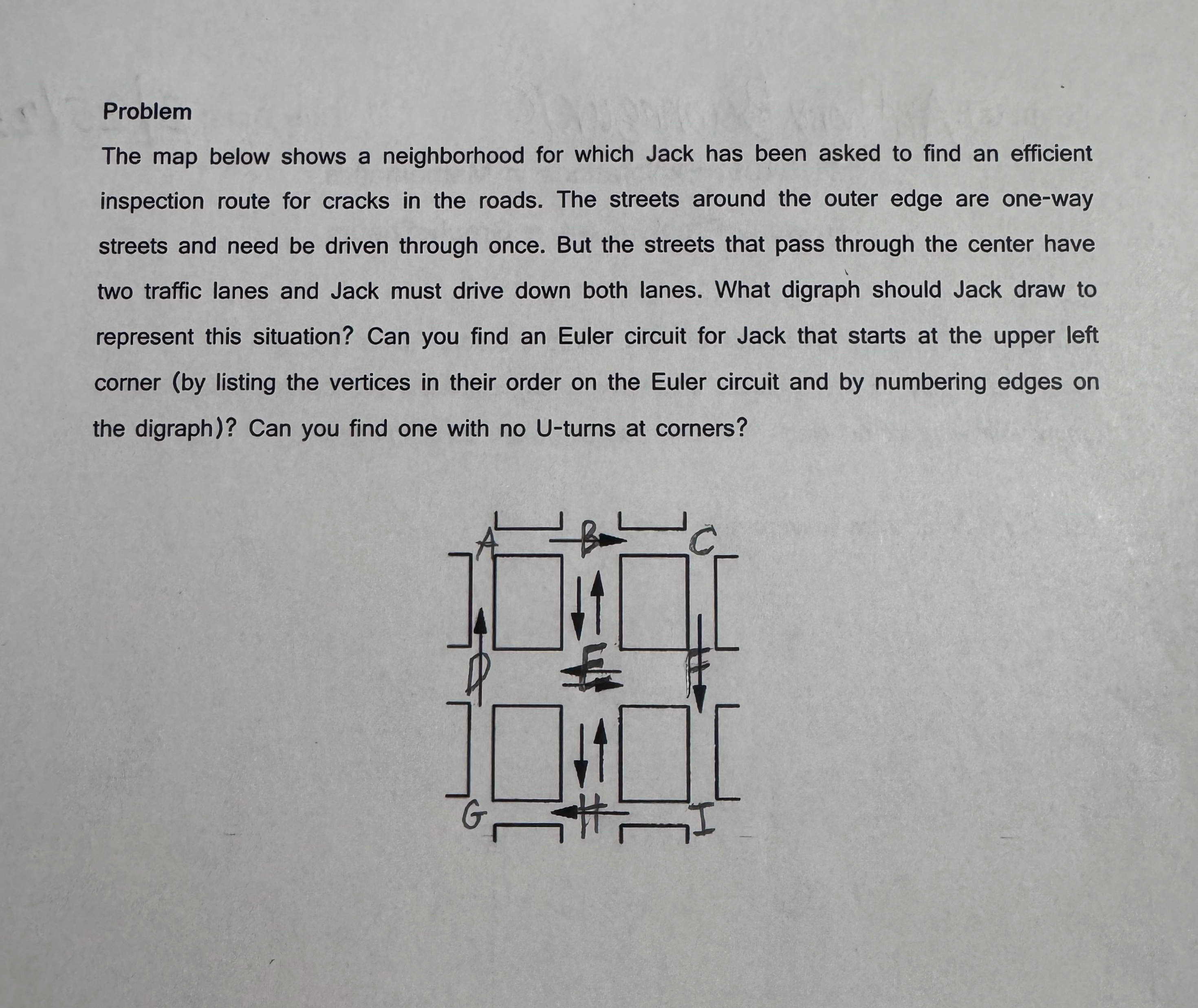 Solved ProblemThe map below shows a neighborhood for which | Chegg.com