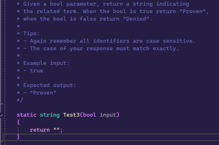 Solved Given a bool parameter, return a string indicatingthe | Chegg.com Solved Given a bool parameter, return a string indicatingthe | Chegg.com