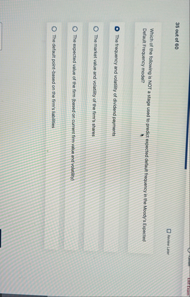 Solved 35 ﻿out of 60Review LaterWhich of the following is | Chegg.com