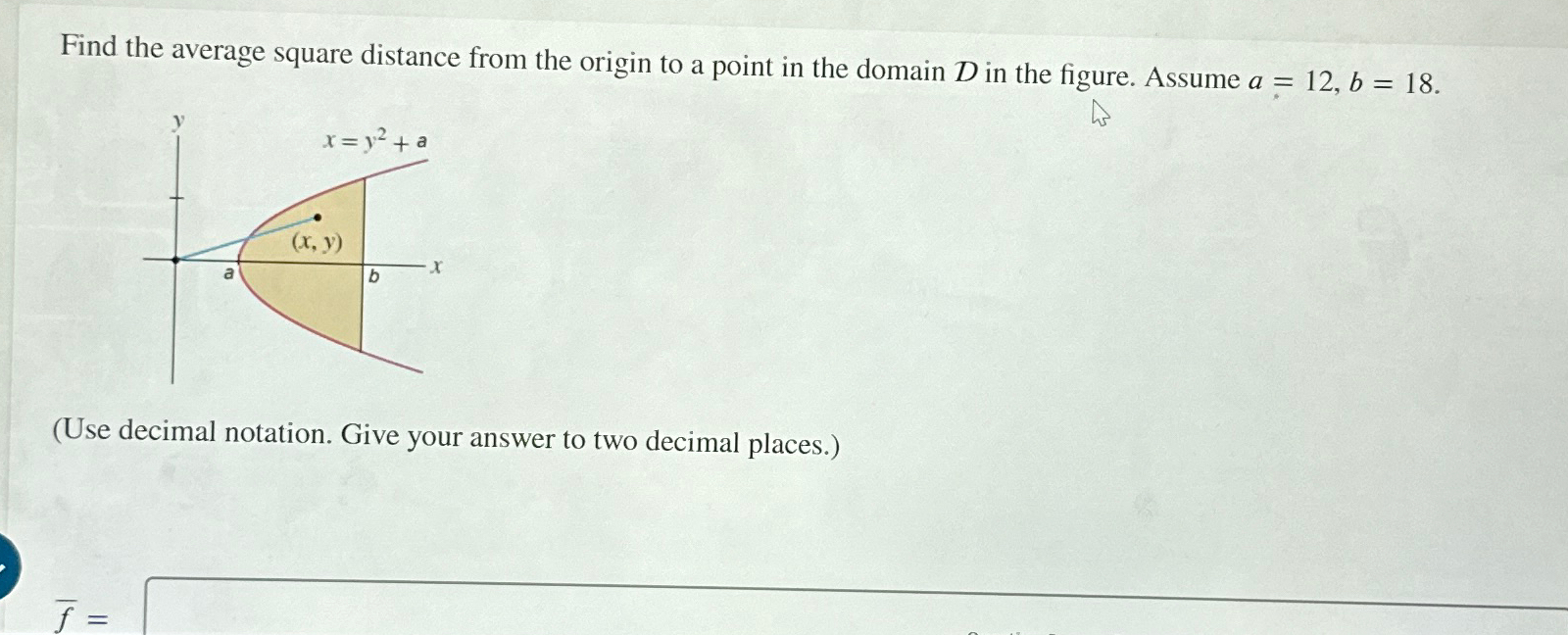 Solved Find the average square distance from the origin to a | Chegg.com