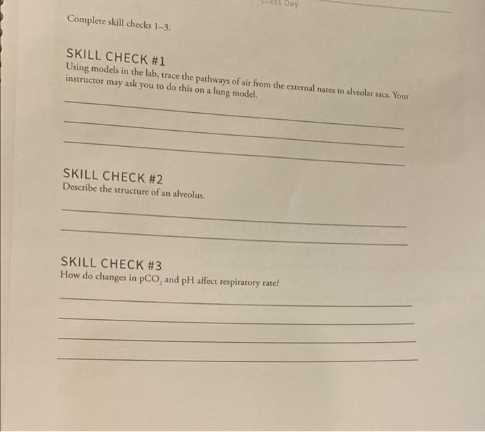 Solved Day Complete skill checks 1-3. SKILL CHECK #1 Using | Chegg.com