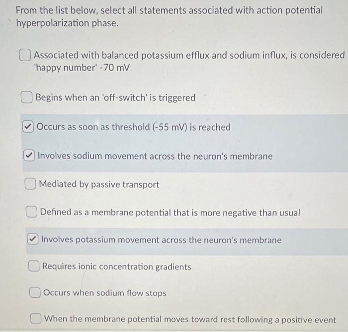 Solved From the list below, select all statements associated | Chegg.com